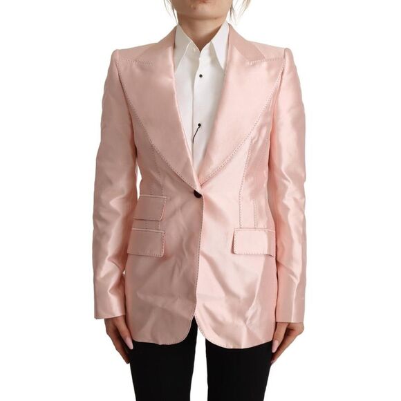 Dolce & Gabbana | Jackets & Coats | Dolce Gabbana Pink Satin Long ...